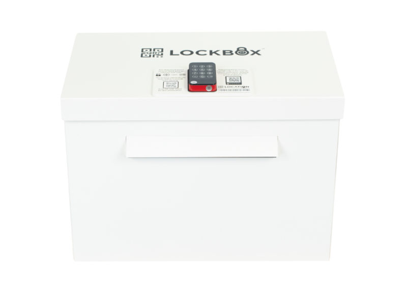 QR Lockbox Large White best for your packages | QR Lockbox